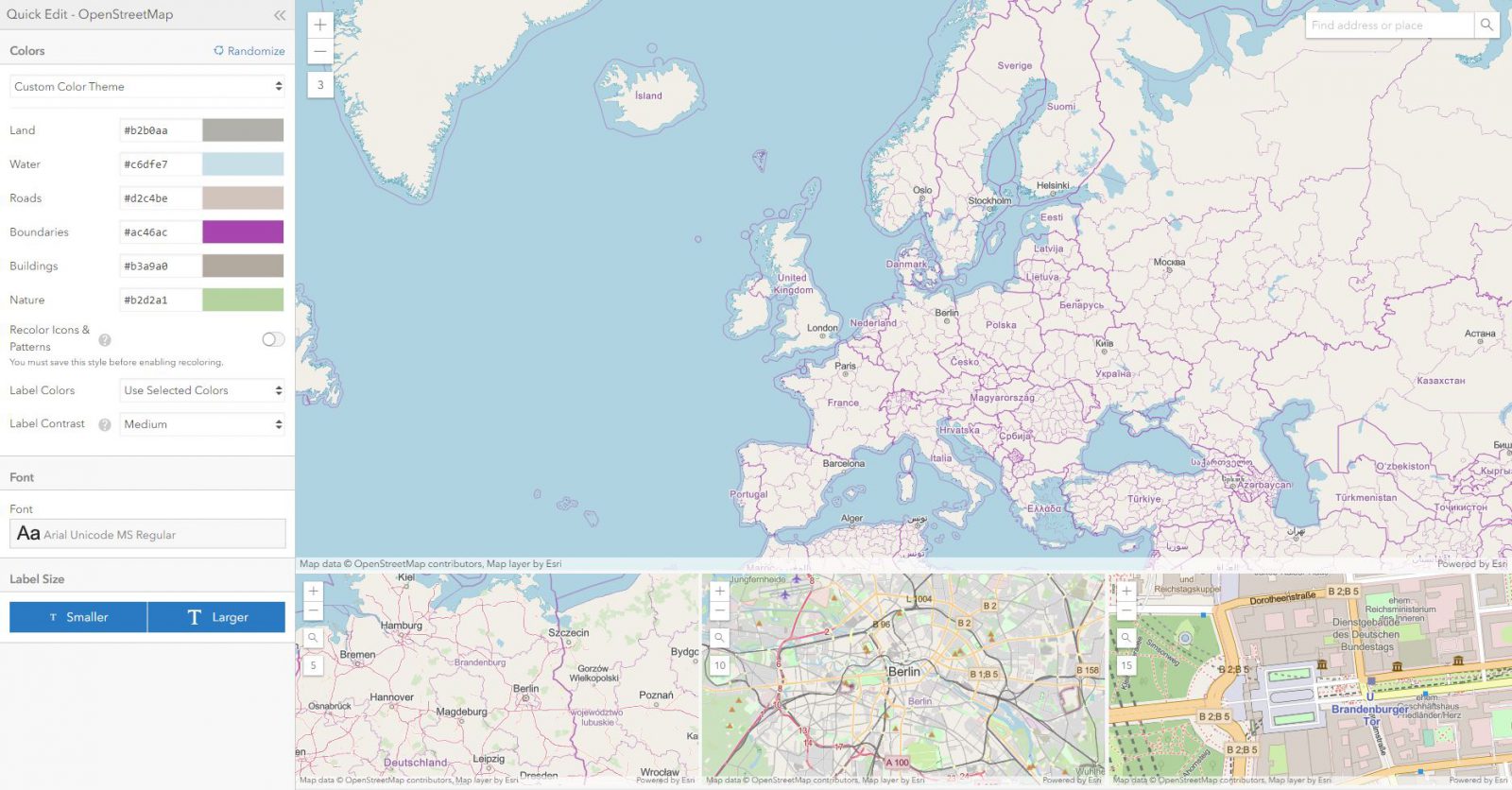Neue OpenStreetMap Vector Basemap