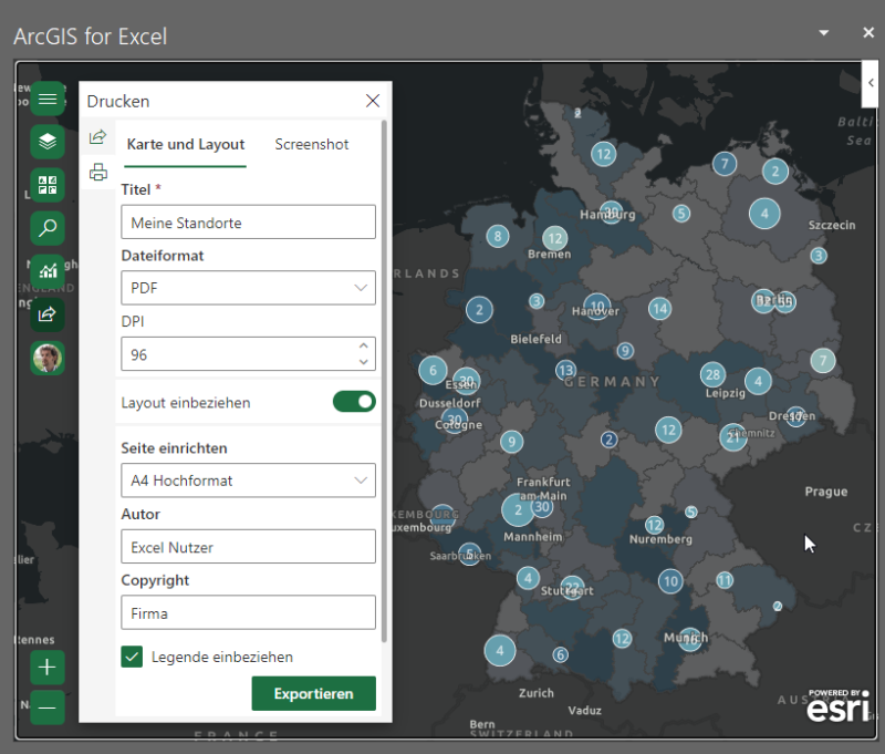 Hallo "ArcGIS for Excel": Das neue Add-in für Karten in Microsoft Excel - ArcGIS Blog
