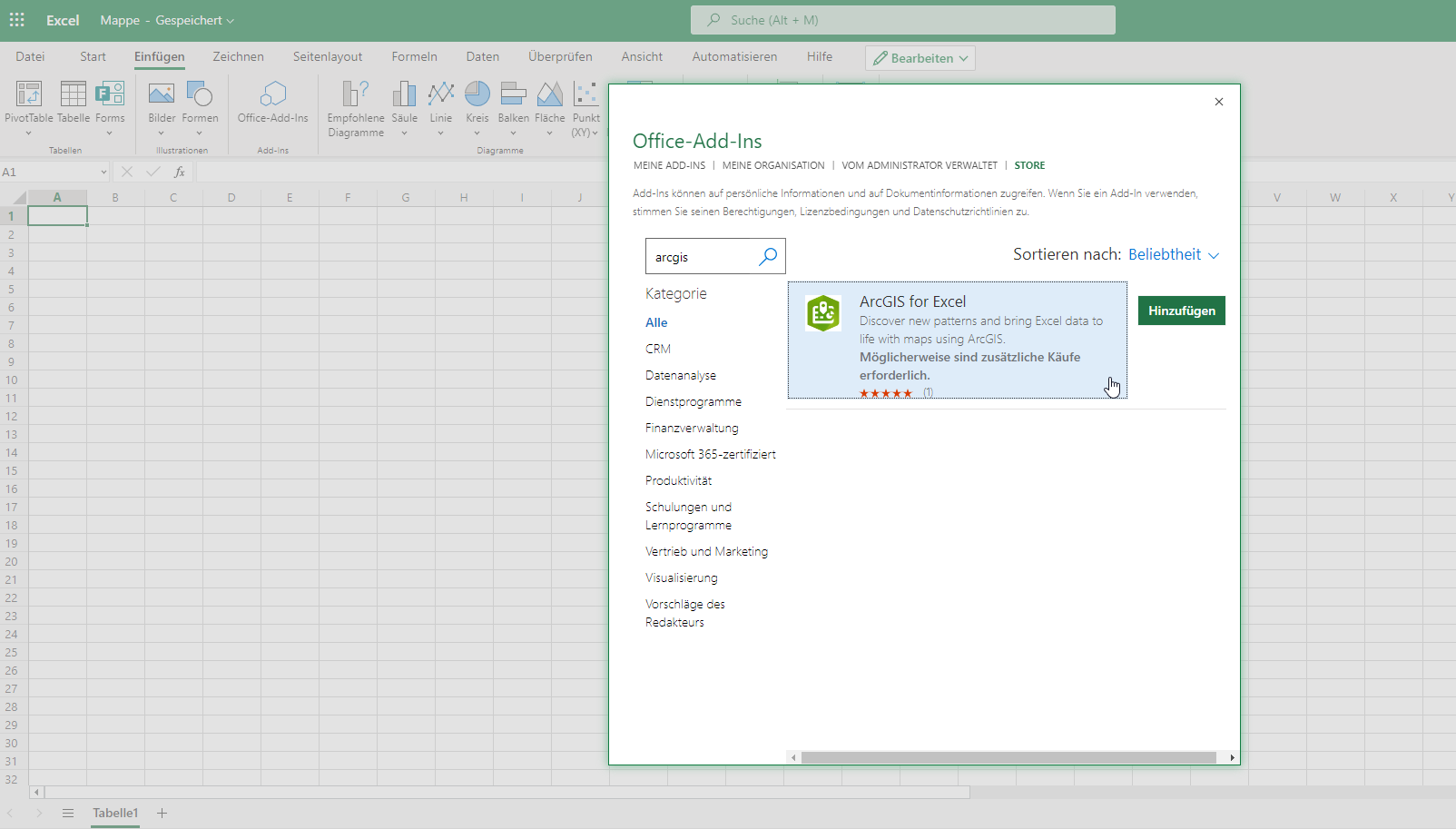 Hallo "ArcGIS for Excel": Das neue Add-in für Karten in Microsoft Excel - ArcGIS Blog